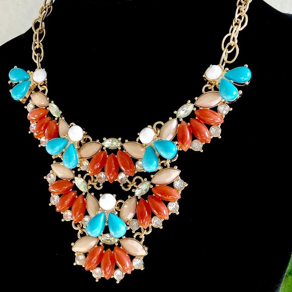 Lee Angel | Jewelry | Lee Angel Turq Burgundy Cabochon Mix Media ...